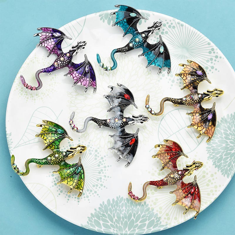 Dragon Brooch - Etsy