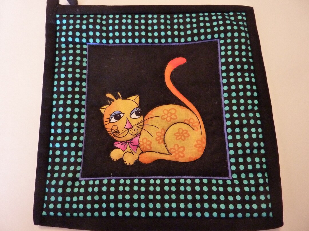 Funky Cat Pot Holder - Etsy