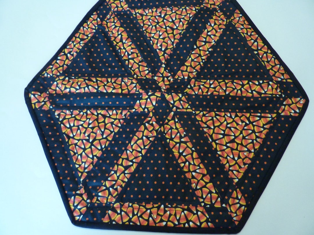 Candy Corn Hexagon Table Topper - Etsy