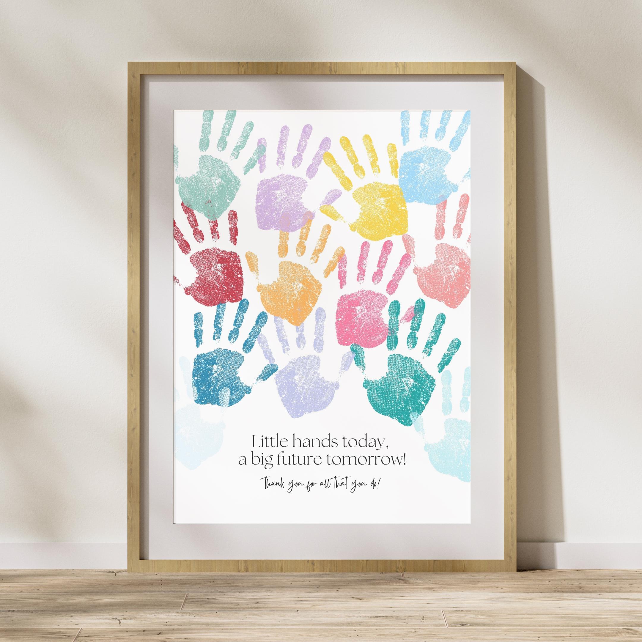 Teacher Gift From Class, Fingerprint Printable, Teacher Appreciation ...