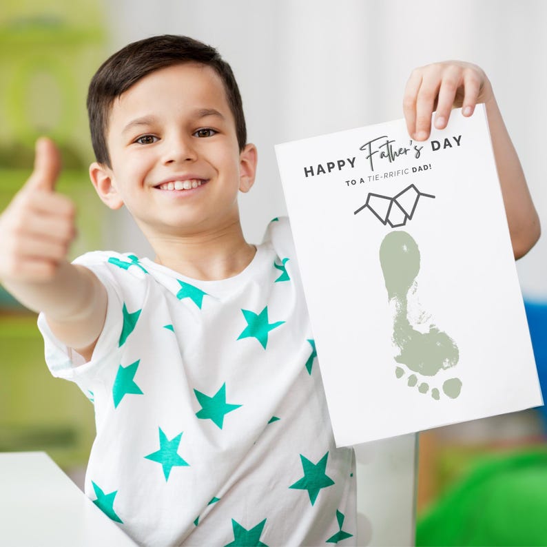 Fathers Day Footprint Craft for a Tie-rrific Dad, Fathers Day Footprint ...