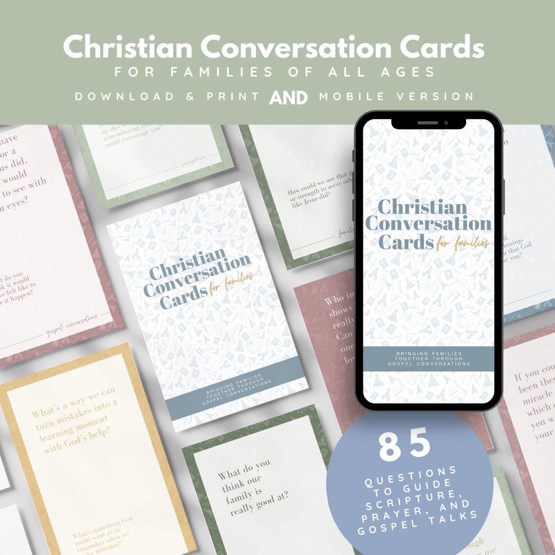 Table Talk Cards Christian, Christian Conversation Starters for Teen ...