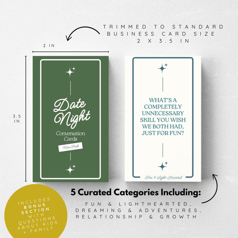 Date Night Conversation Starter Cards, Relationship Questions Game ...