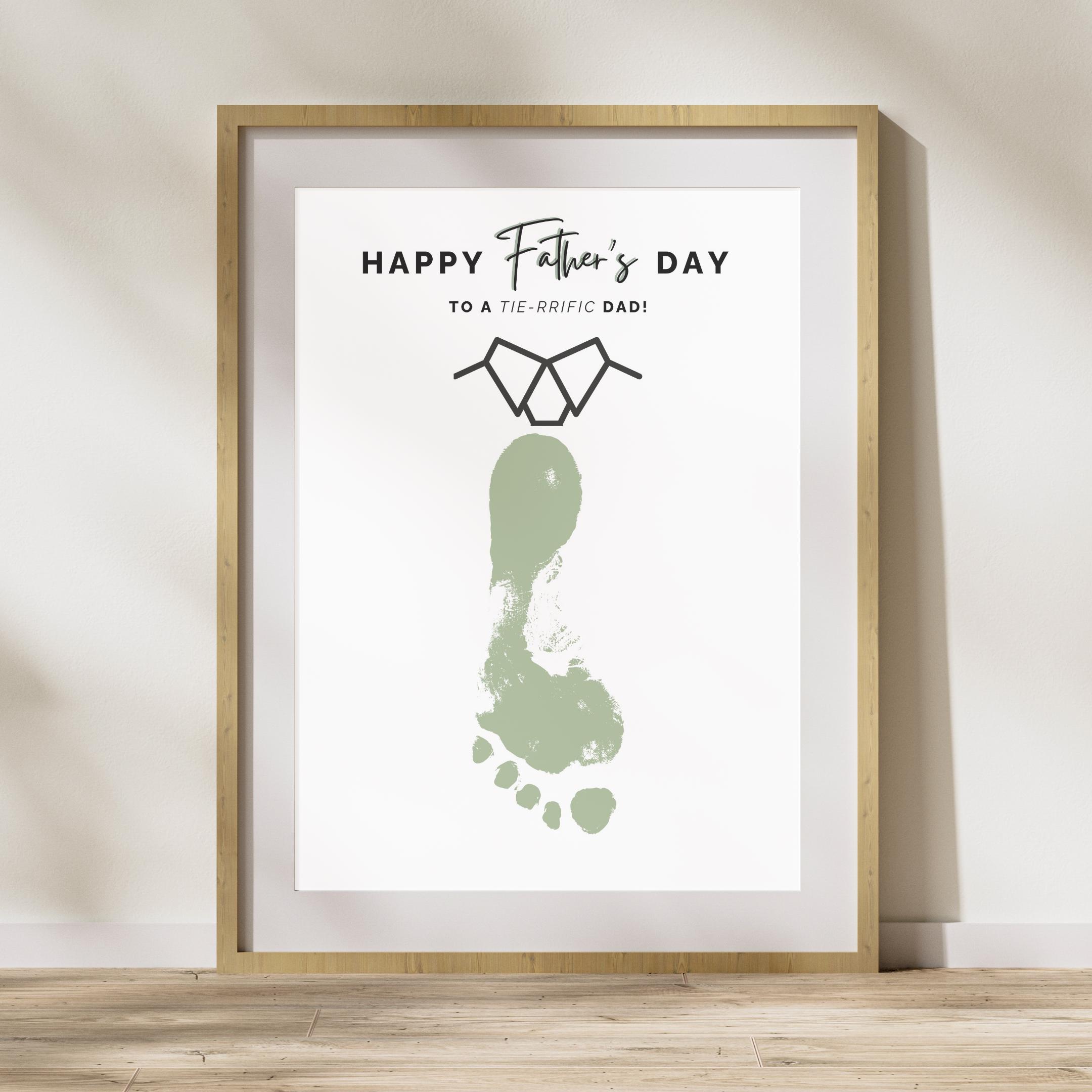 Fathers Day Footprint Craft for a Tie-rrific Dad, Fathers Day Footprint ...