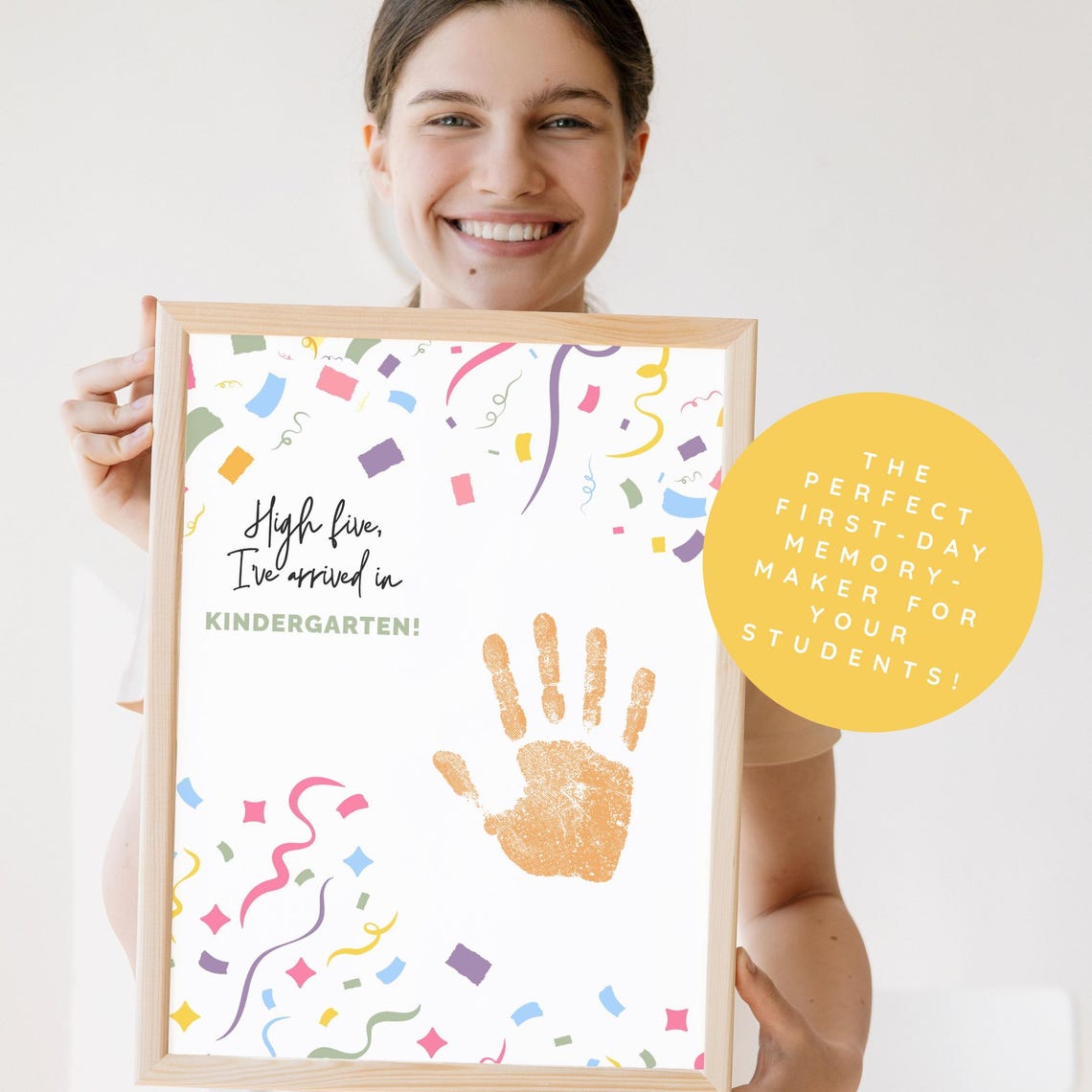 Back to School Handprint Art Bundle, First Day of School Handprint ...