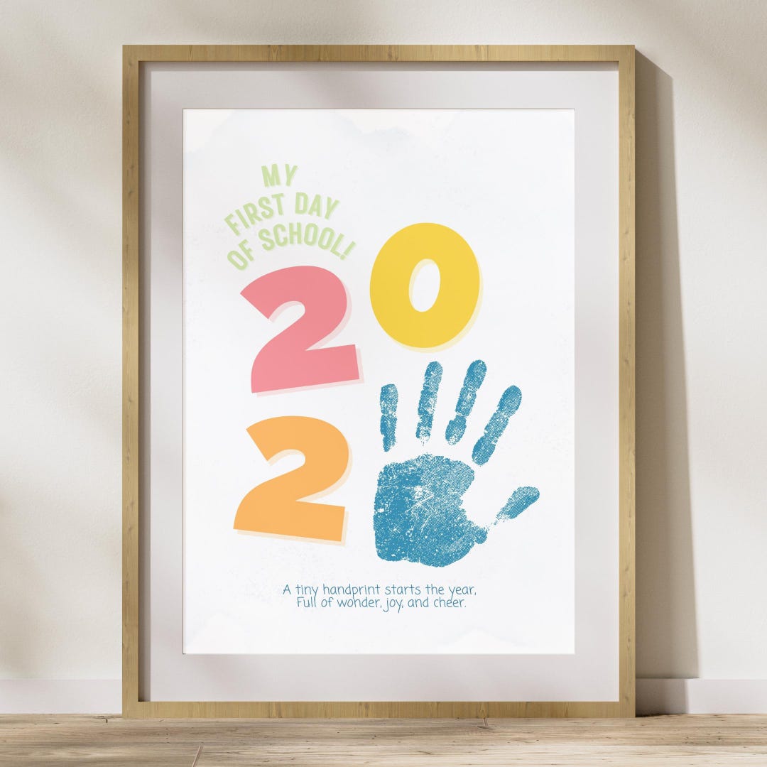 First Day of School Handprint Craft, Back to School Handprint Art ...