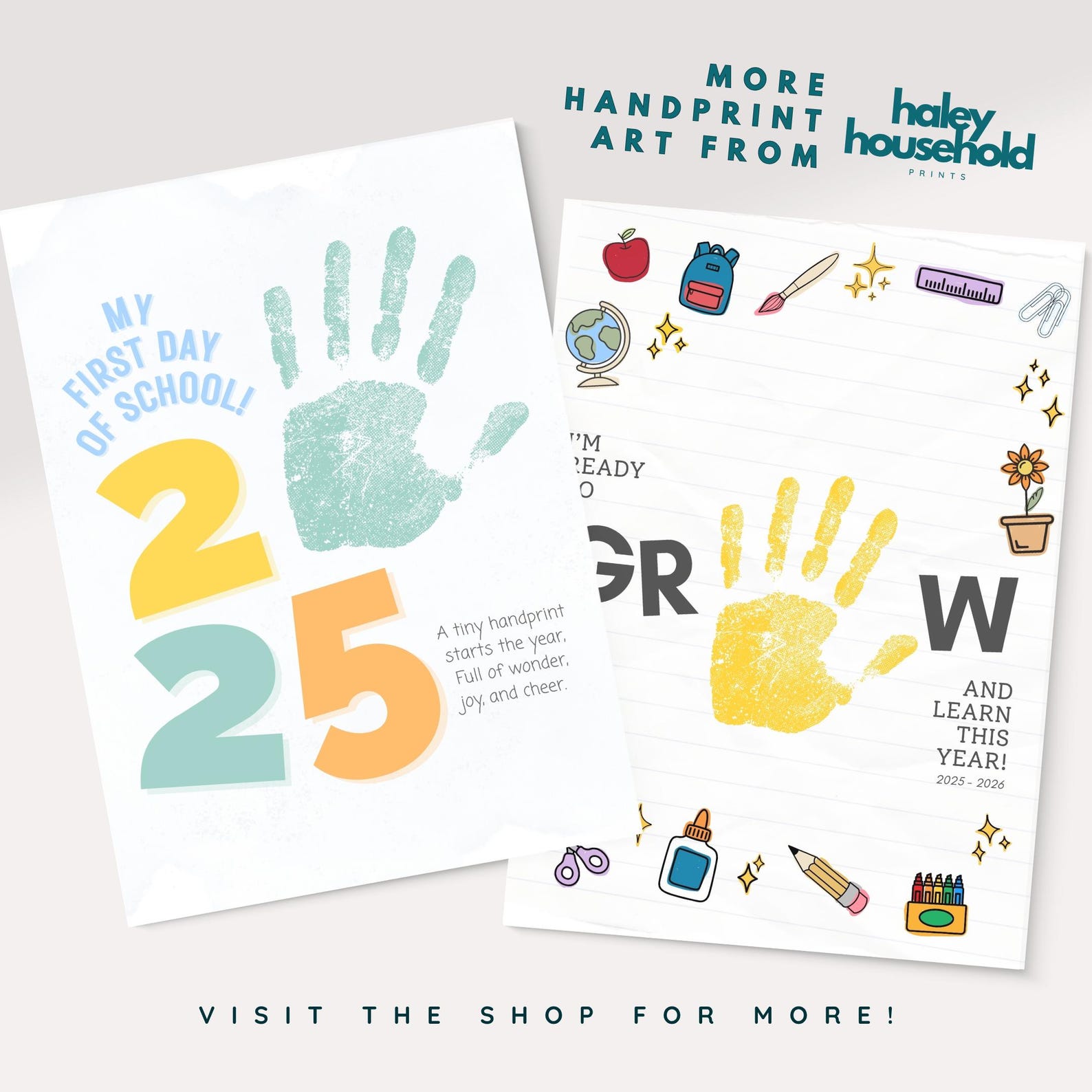 First Day of School Handprint Printable, First Day of Pre-k Handprint ...