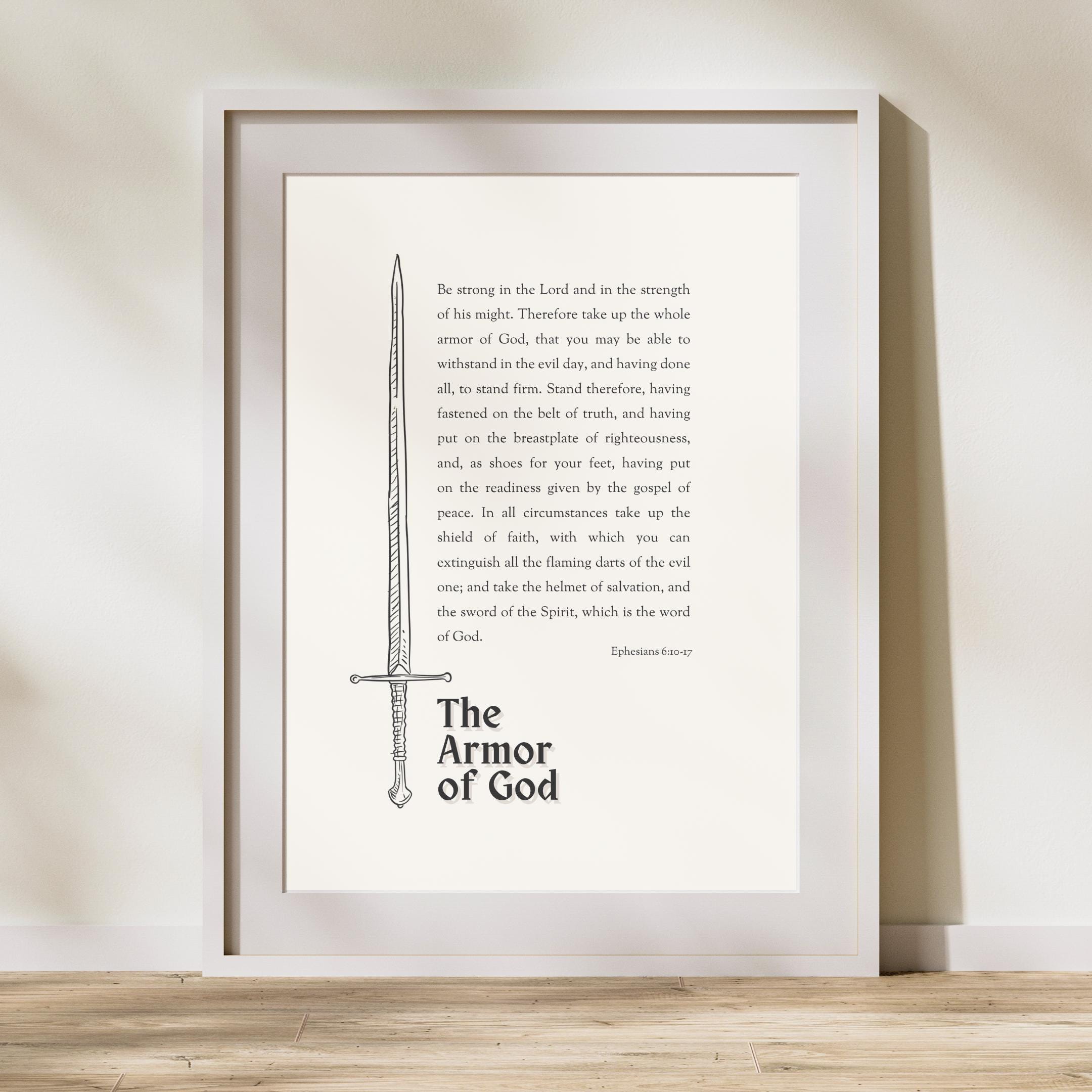 Armor of God Sword of the Spirit Ephesians 6 Printable Scripture Wall ...