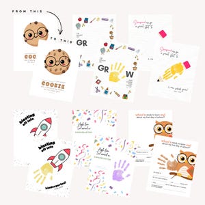 Back to School Handprint Art Bundle, First Day of School Handprint ...