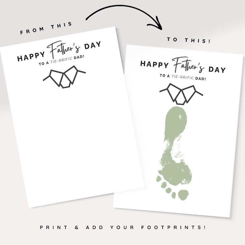 Fathers Day Footprint Craft for a Tie-rrific Dad, Fathers Day Footprint ...
