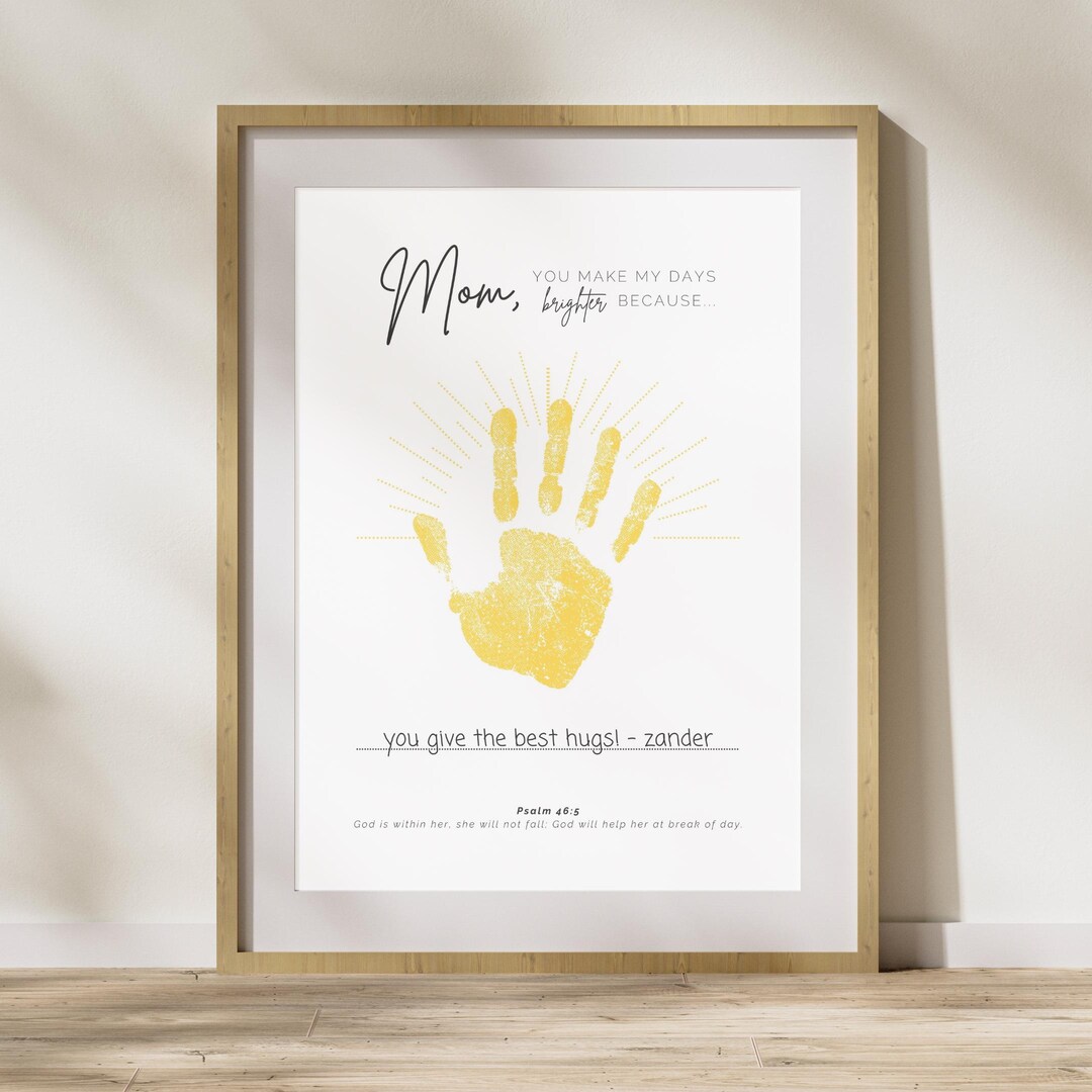 Mothers Day Keepsake Handprint Art, Christian Mother's Day Craft for ...