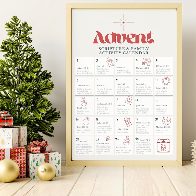 Christian Advent Calendar - Etsy
