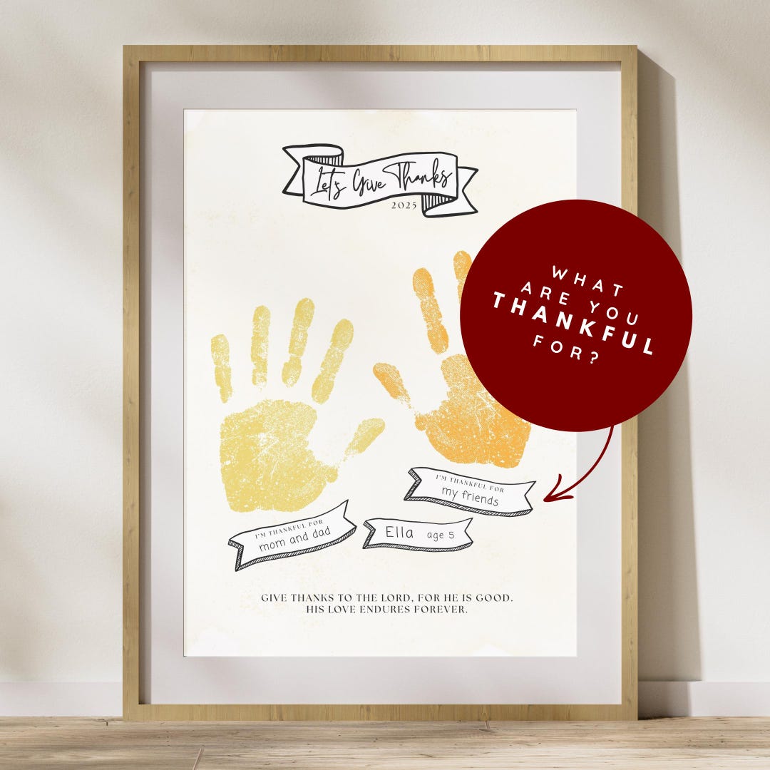 Give Thanks to the Lord Handprint Craft, Thanksgiving Handprint ...