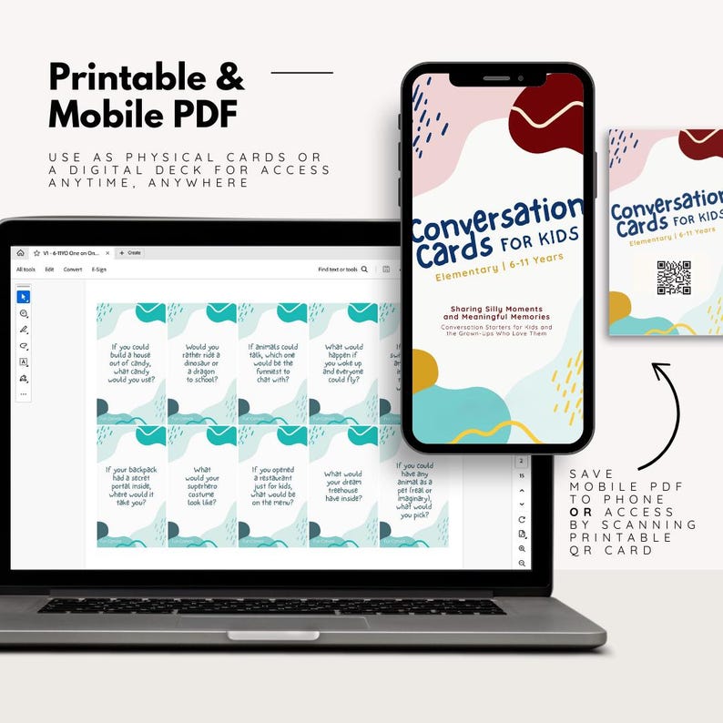 Kids Conversation Cards Printable, Family Conversation Starters, Kids ...