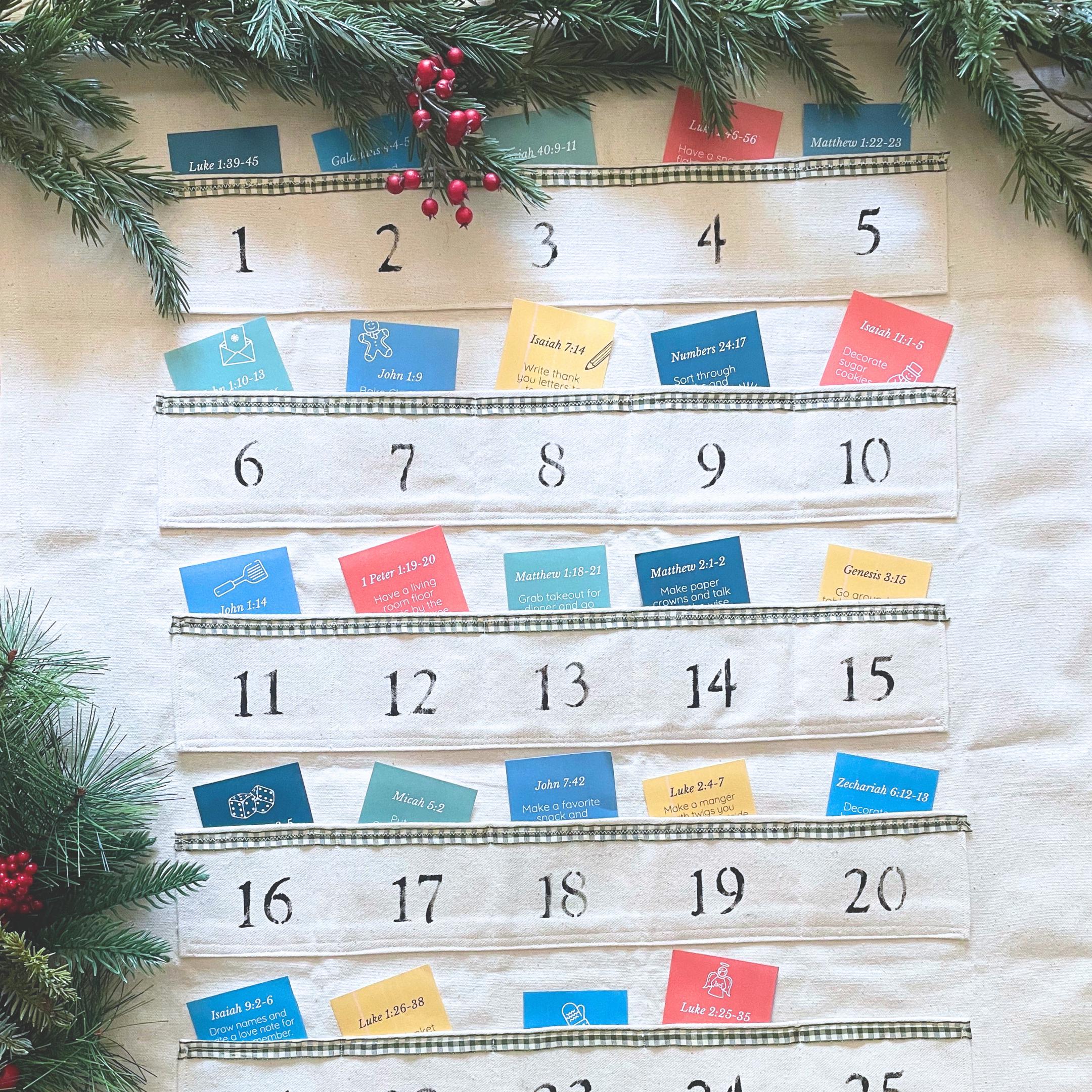 24 Advent Scripture Cards Printable, Advent Calendar Bible Cards ...