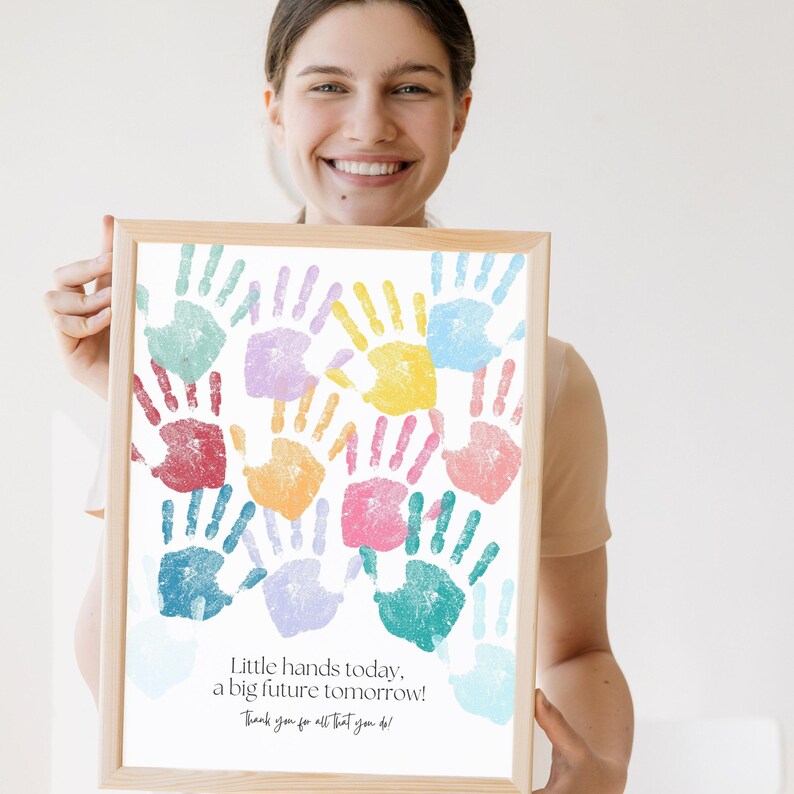 Teacher Appreciation Handprint Art Craft, Teacher Gift From Class ...