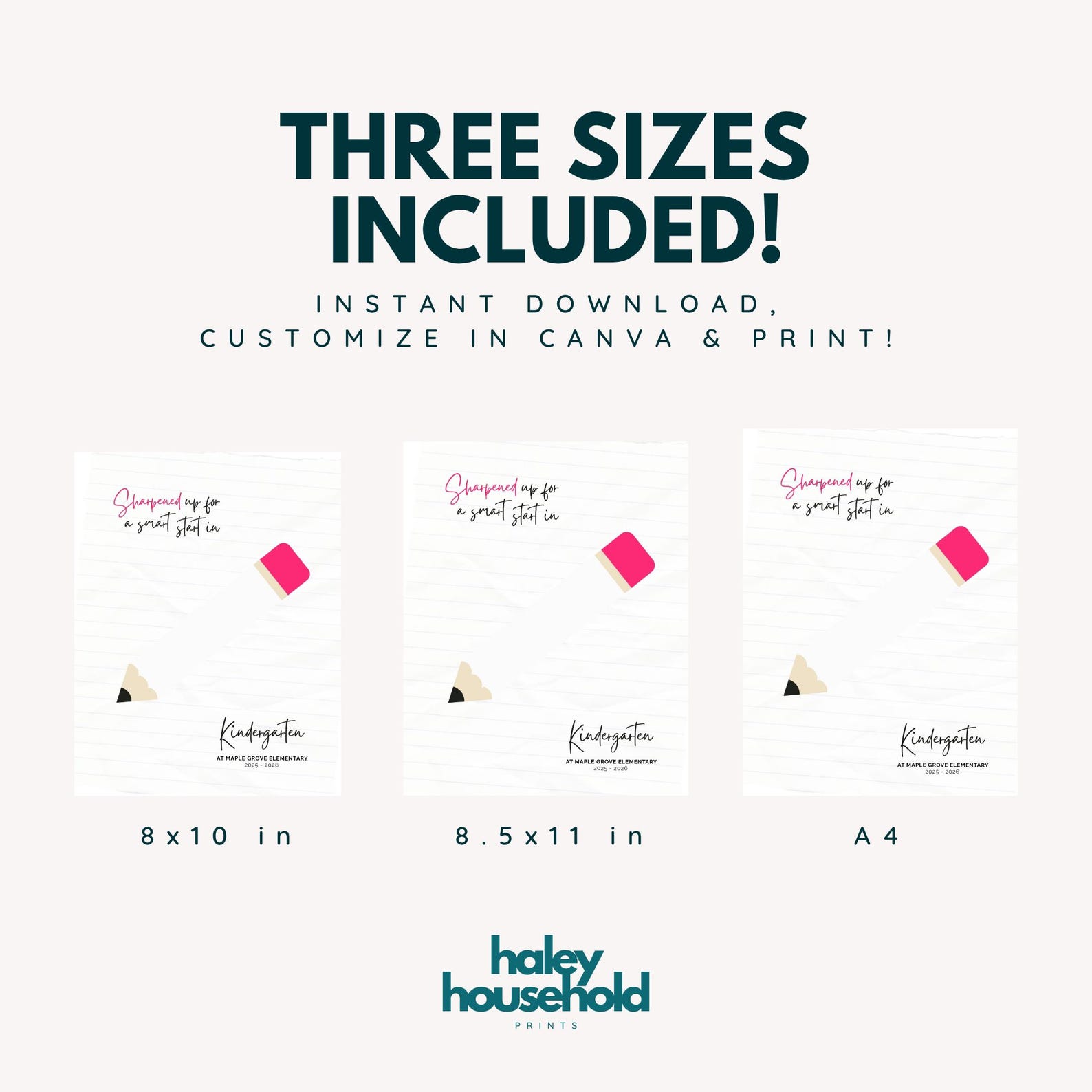 Editable First Day of Kindergarten Handprint Craft, First Day of ...