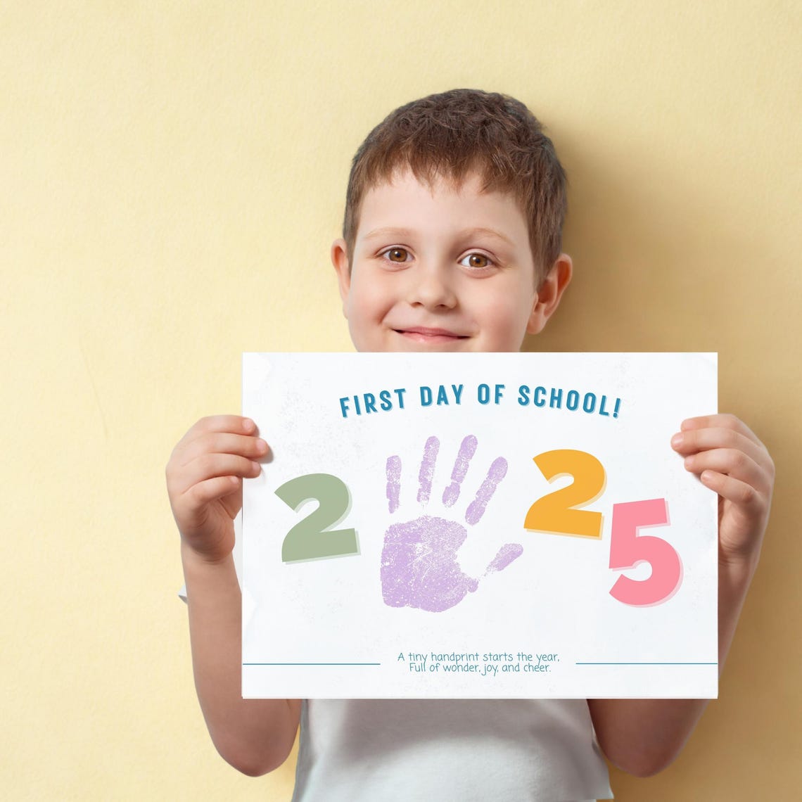 First Day of School Handprint Craft Kindergarten 2025-2026, My First ...