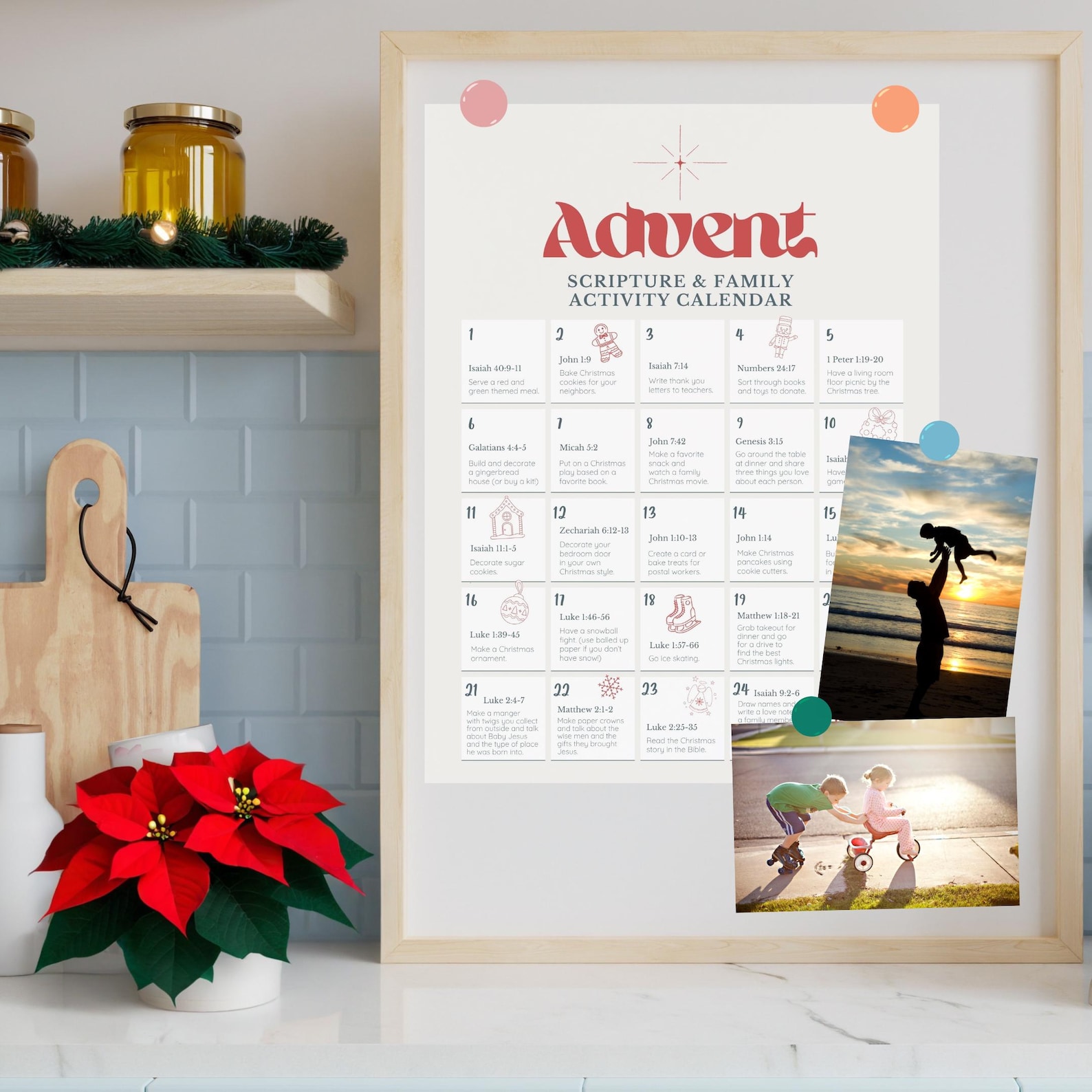 Christmas Scripture Advent Calendar Countdown for 2025, Printable ...