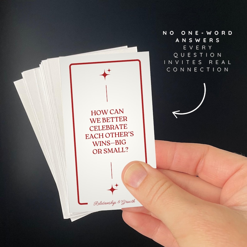 Date Night Conversation Starter Cards, Relationship Questions Game ...