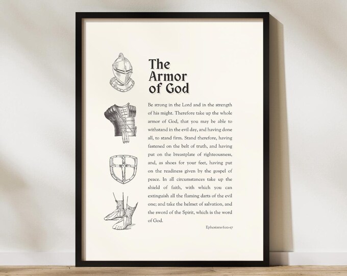Armor of God, Personalized First Communion Gift, Ephesians 6 Scripture ...