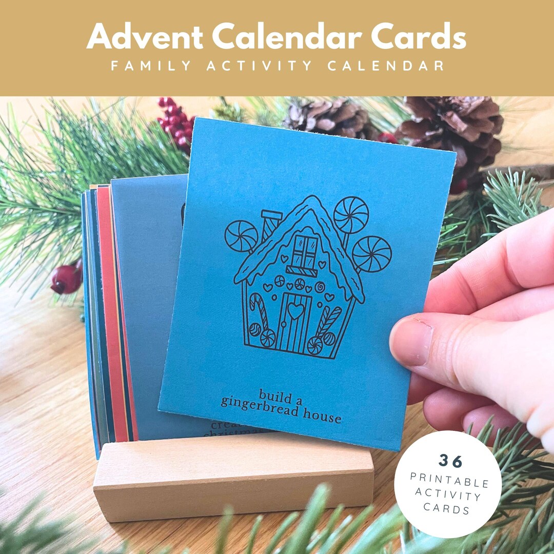 Printable Advent Calendar Cards, Family Advent Activities Cards, 25 ...