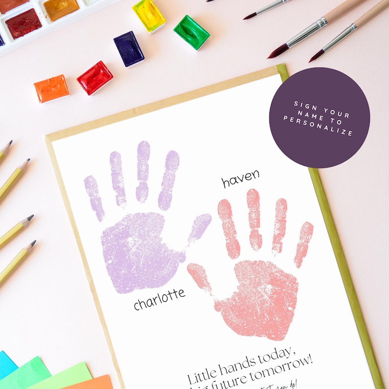 Teacher Appreciation Handprint Art Craft, Teacher Gift From Class ...