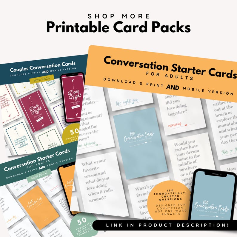 Icebreaker Conversation Starters, Team Building Conversation Cards, Ice ...