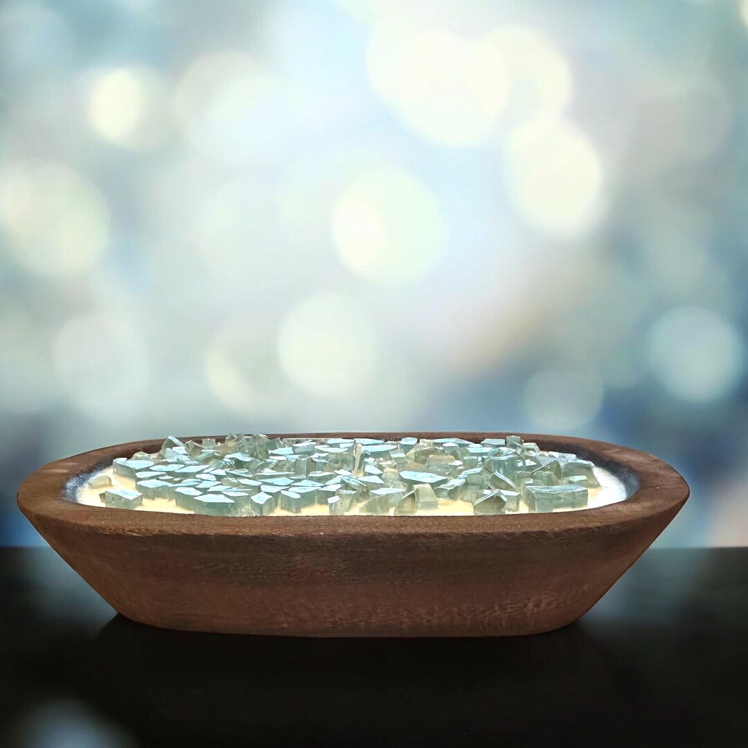 Fire Glass Dough Bowl Candle/ Fire Pit Candle - Etsy
