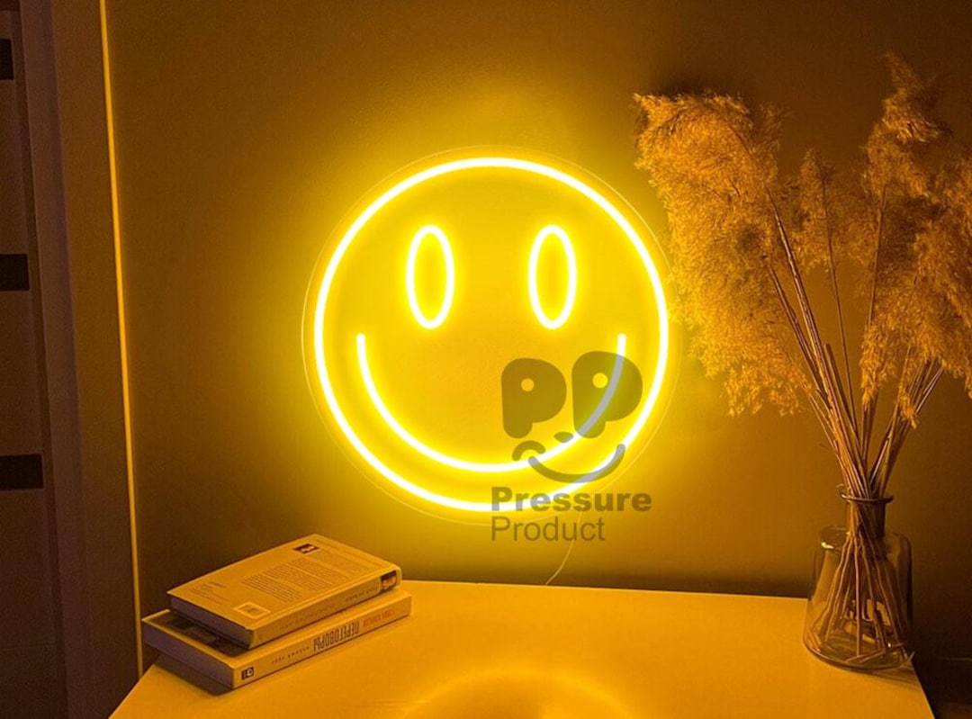 Multi-color Smiling LED Neon Light Smiley Face Neon Lights Signs Wall ...