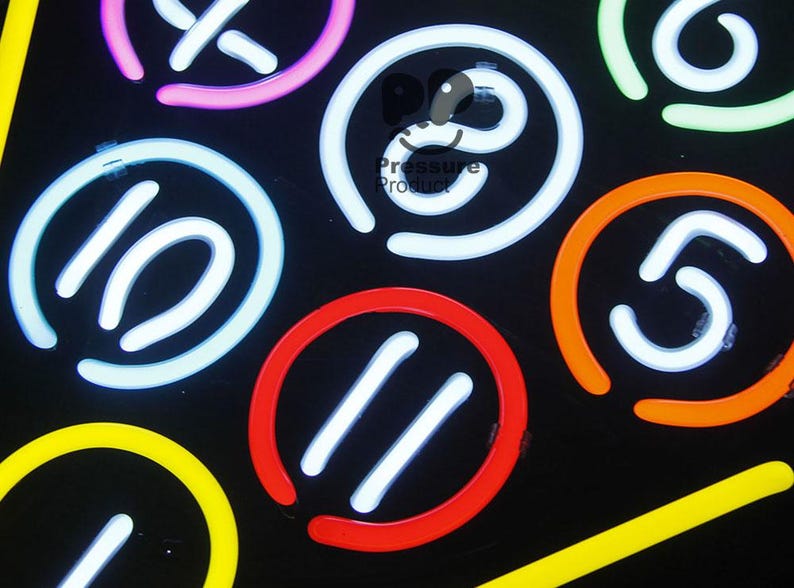 15 Ball Rack Billiards Snooker Real Glass Neon Sign Light Wall Hanging ...