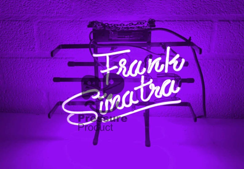 Custom Name Sign Frank Sinatra Letter Sign Custom Real Glass Neon Sign ...