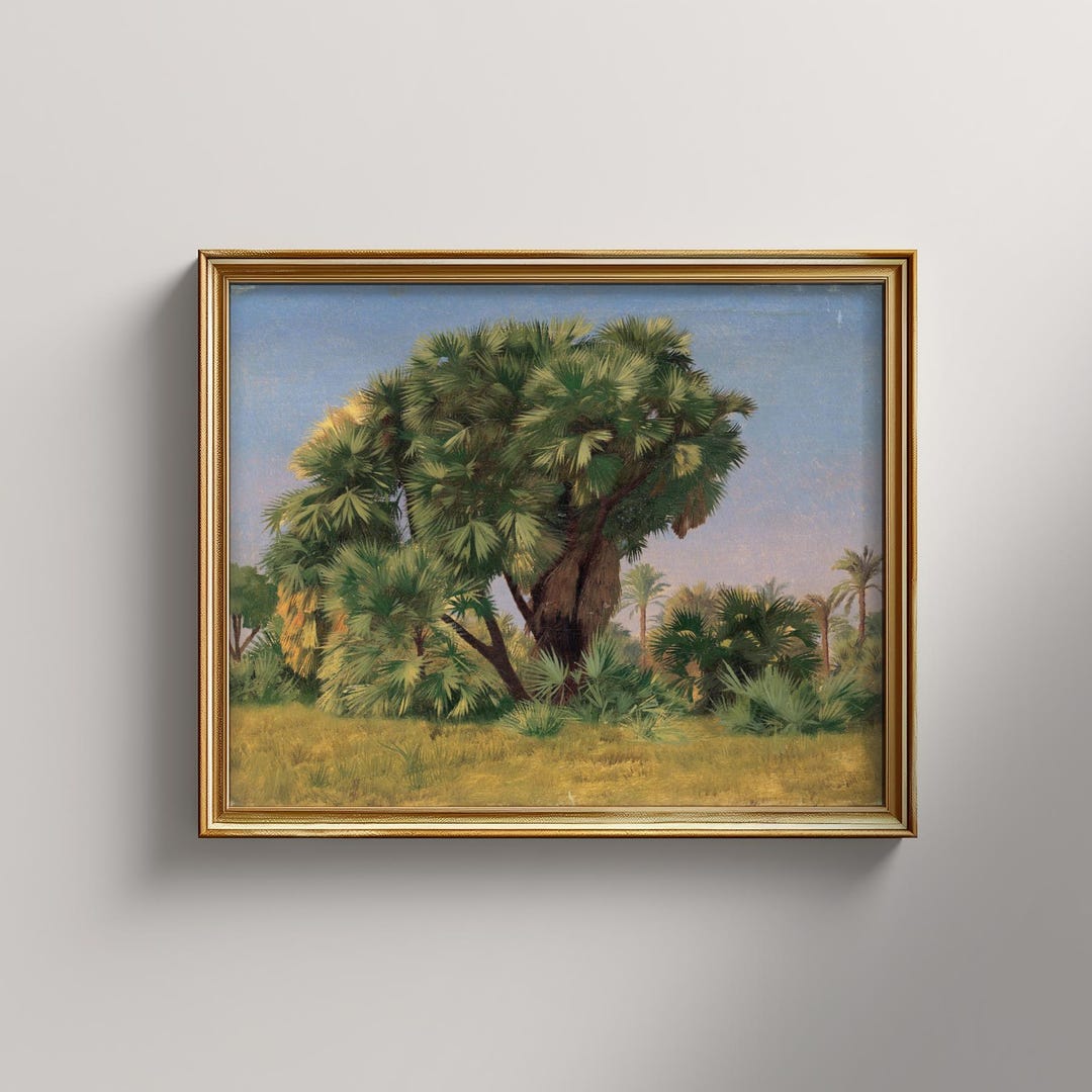 Study of Palm Trees (probably 1868) by Jean-leon Gerome | Landscape ...