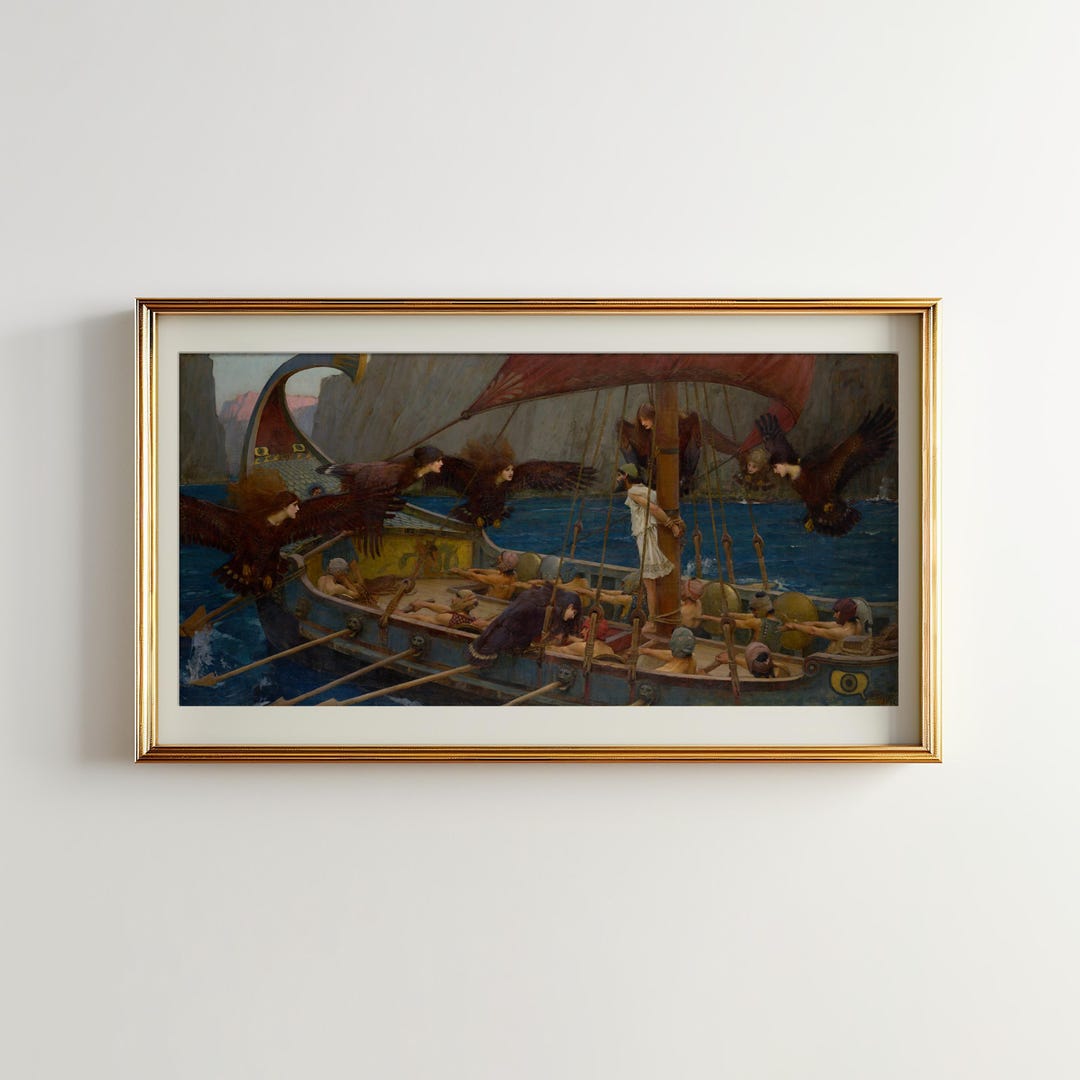 Ulysses and the Sirens (1891) by John William Waterhouse | Greek Mythology | Vintage Art Print ...
