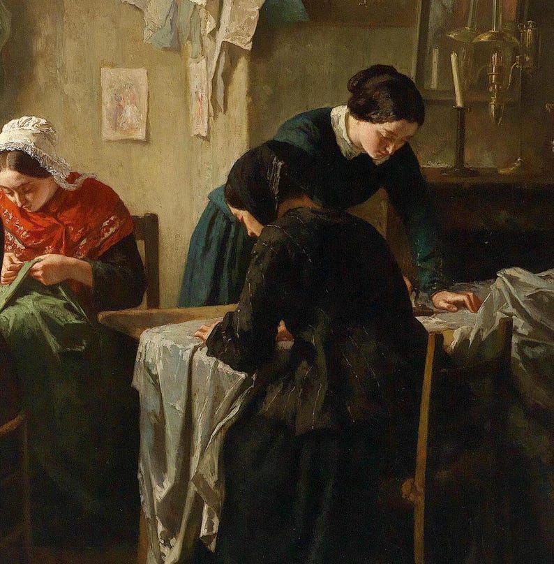 Couturieres Bretonnes Ou Atelier De Couture (1854) by Jean-baptiste ...