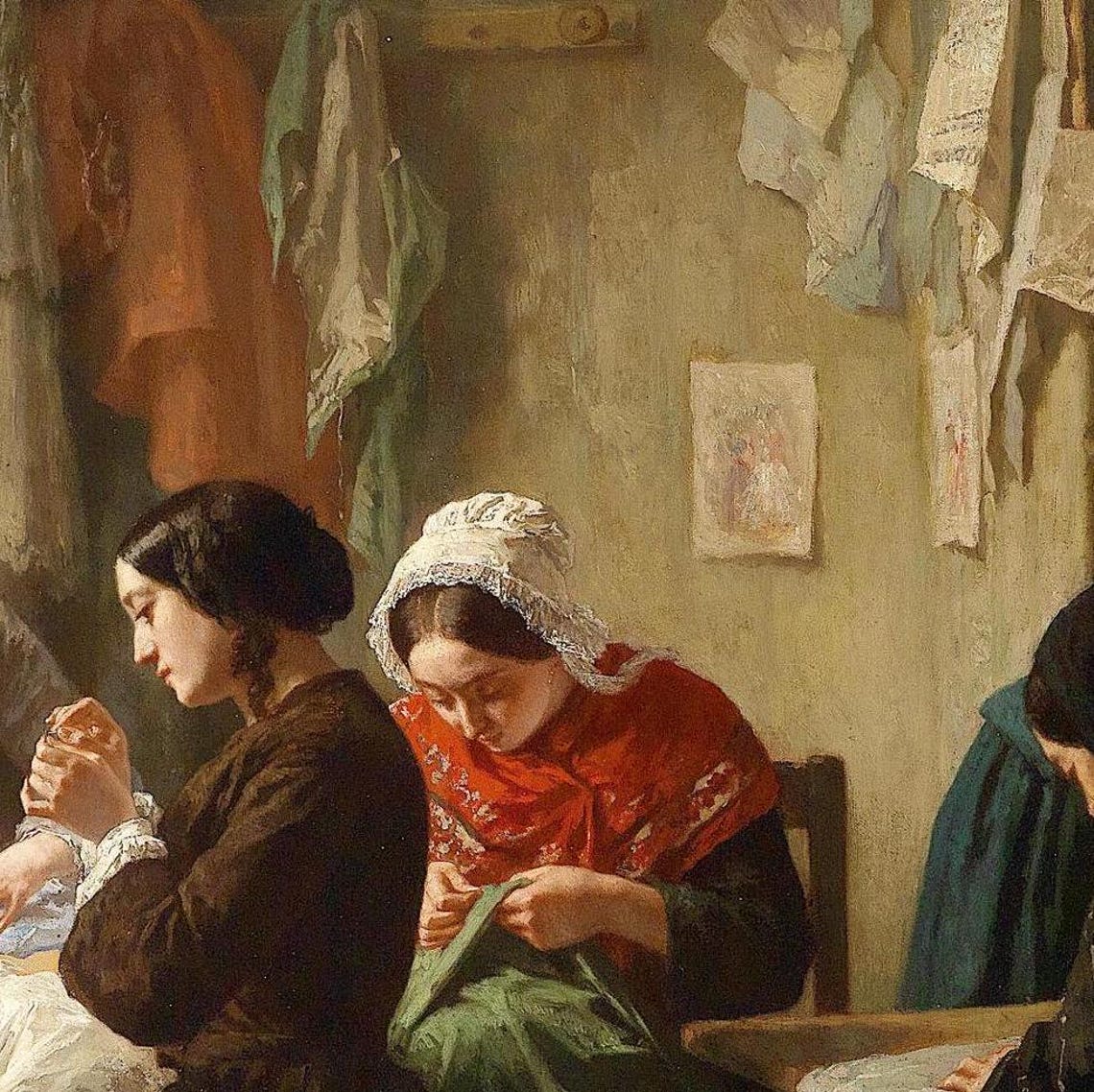 Couturieres Bretonnes Ou Atelier De Couture (1854) by Jean-baptiste ...