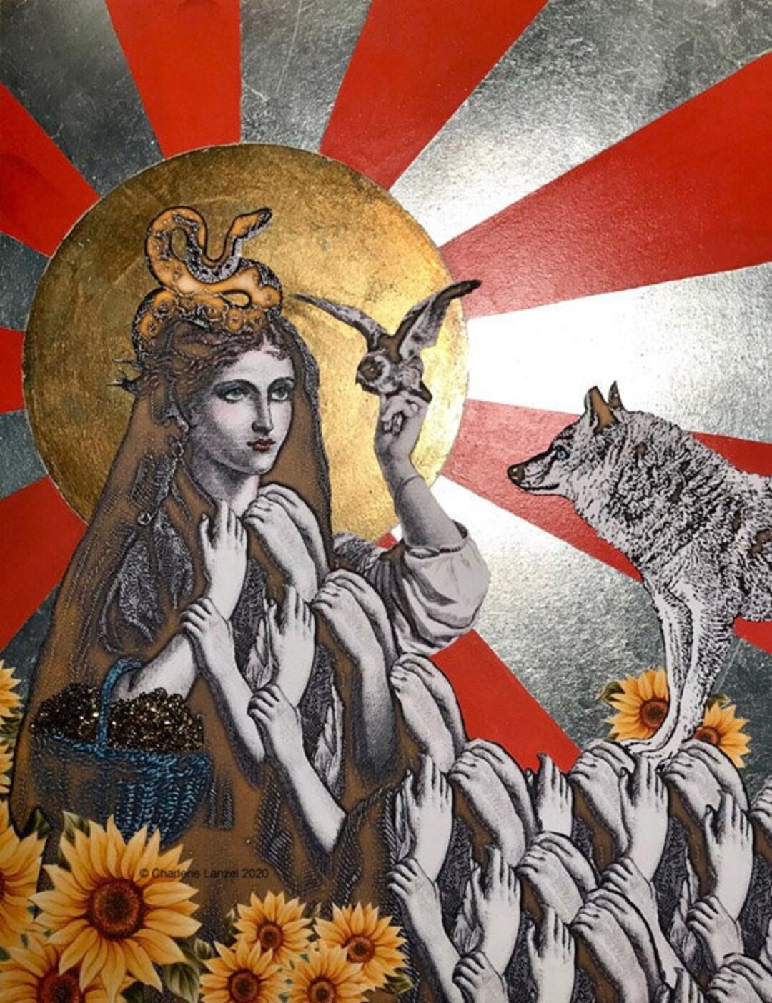 Our Lady of Sorrow - ORIGINAL COLLAGE ART by Charlene Lanzel - Etsy