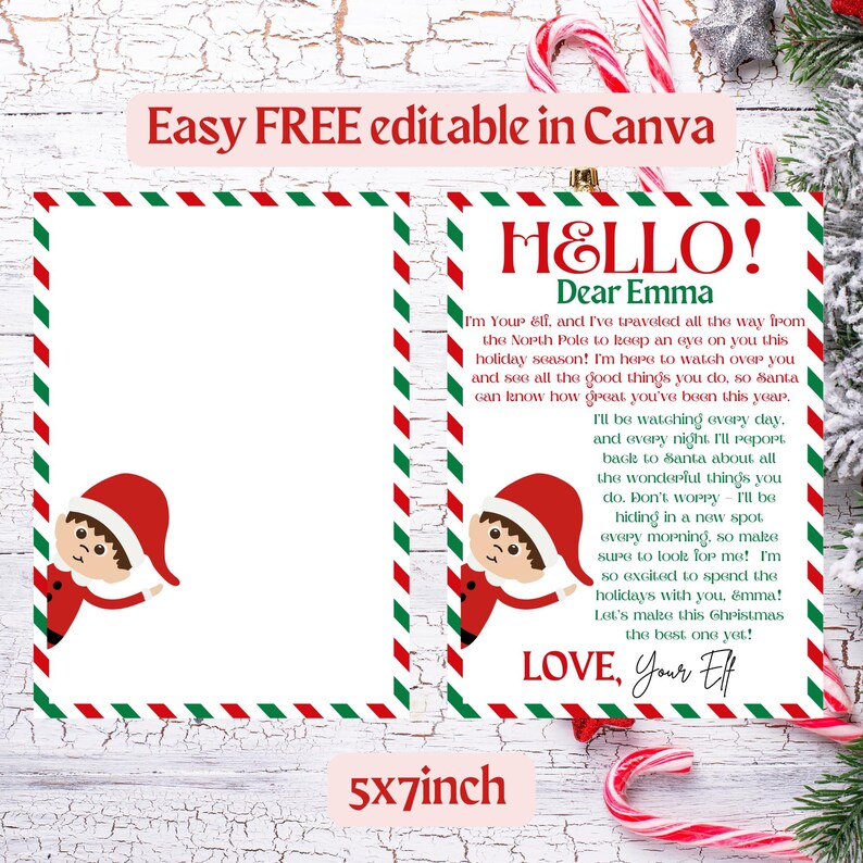 Elf Arrival Letter, Christmas Elf Welcome Letter, Elf Goodbye Letter ...