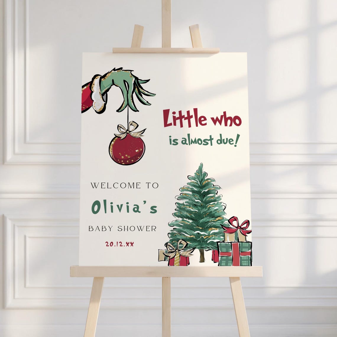 A Little Who is Almost Due Baby Shower Games, Grinchmas Baby Shower ...