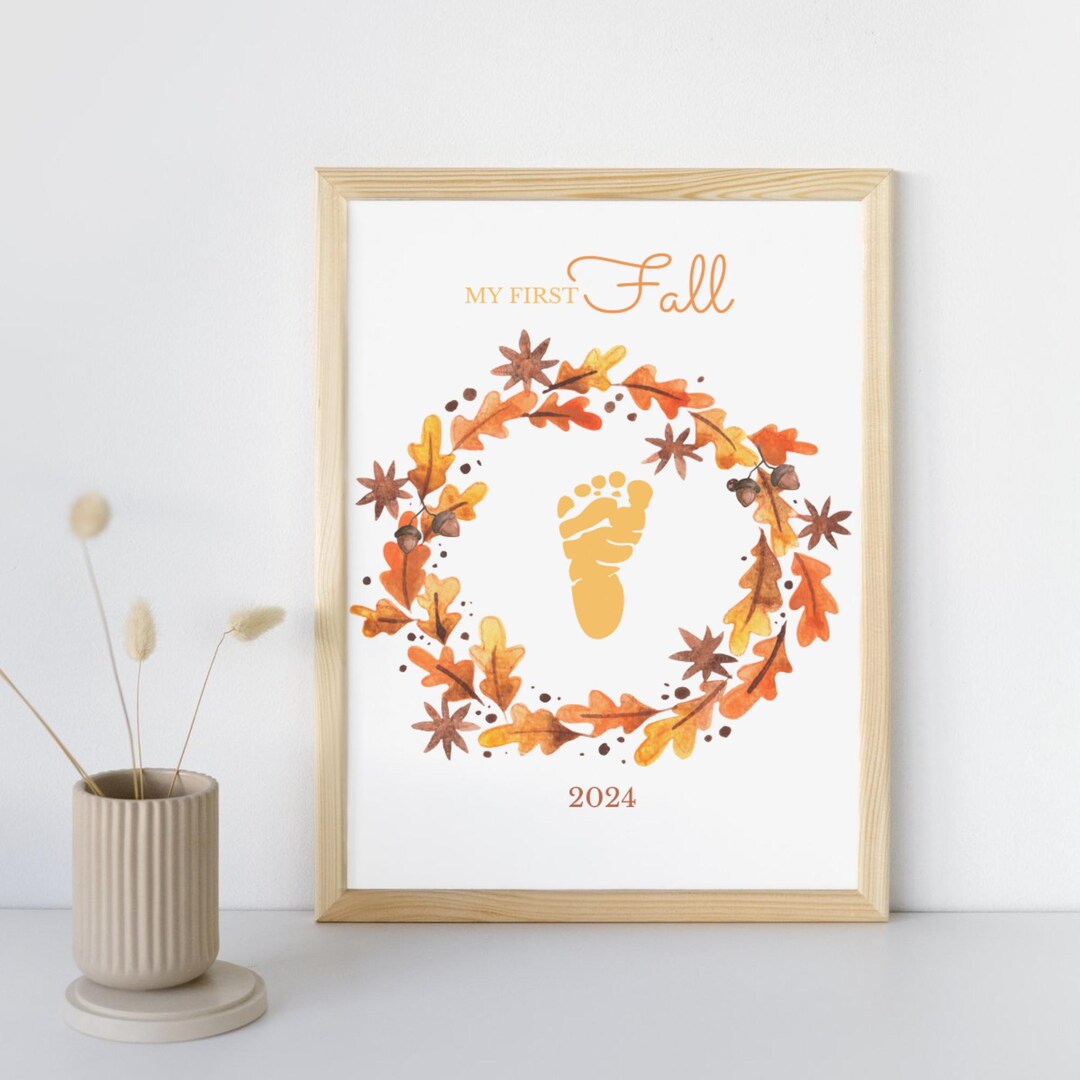 My First Fall Footprint Art, My First Fall Handprint Art,diy Craft,diy ...