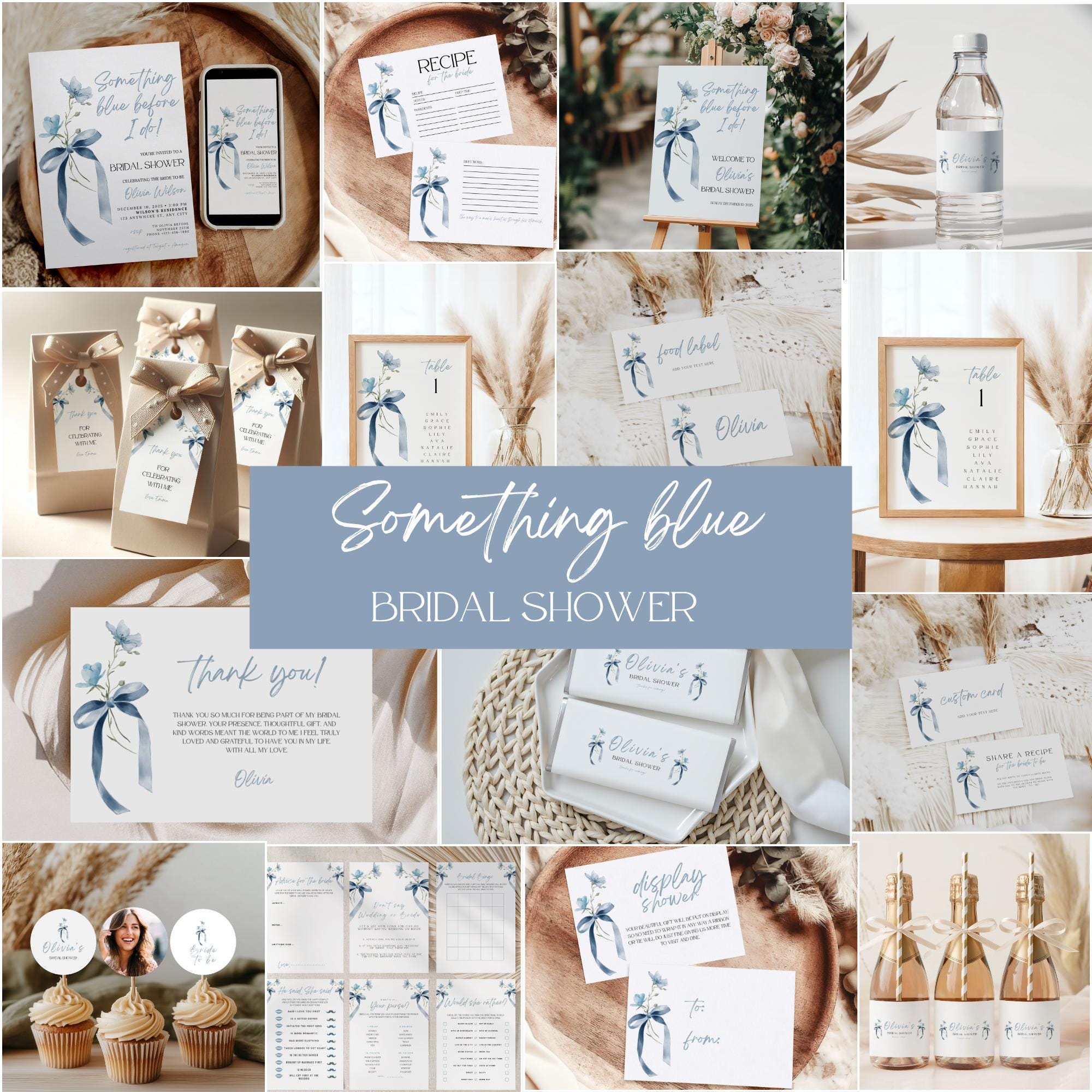 Something Blue Before I Do Bridal Shower Bundle, Wedding Shower Decor ...