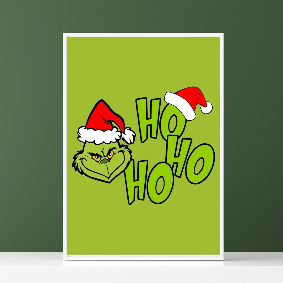 The Grinch Wall Art,merry Grinchmas,printable, Christmas Gift, Wall ...