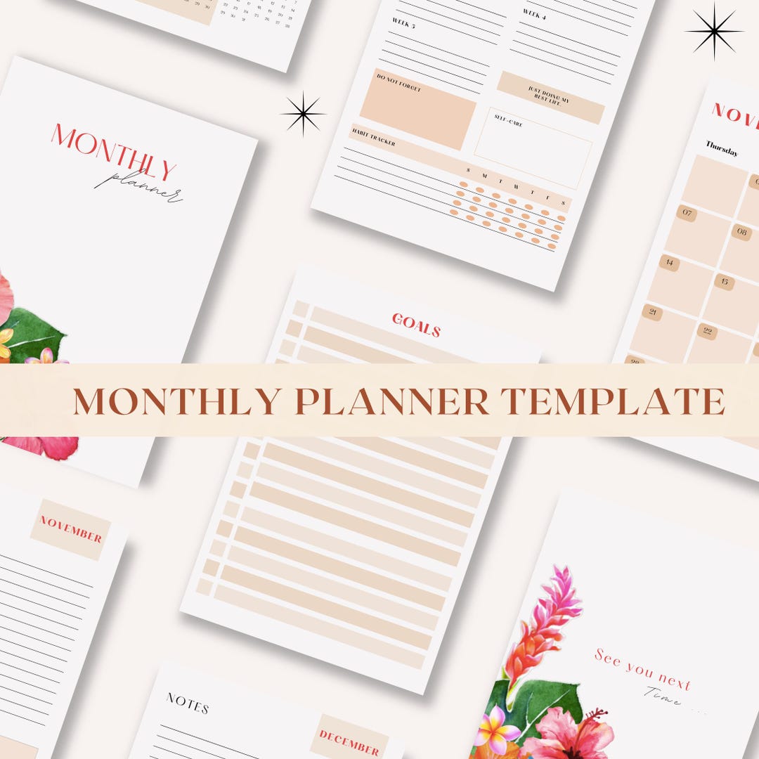 Printable 2025 Monthly Planner Digital Calendar Pages Pdf Notability ...