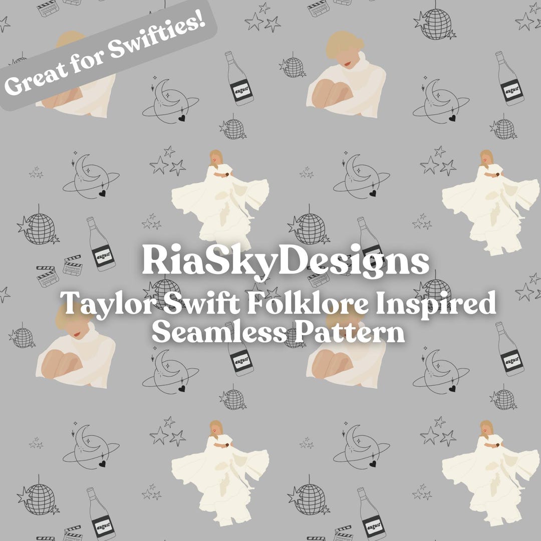 Taylor Swift Folklore Inspired Seamless Pattern, Digital Download, PNG ...