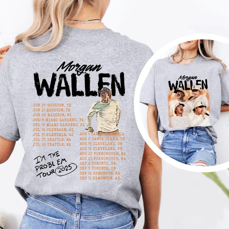 Morgan Wallen PNG for Shirt, 2025 Tour Fan Merch Design, Western Wallen ...