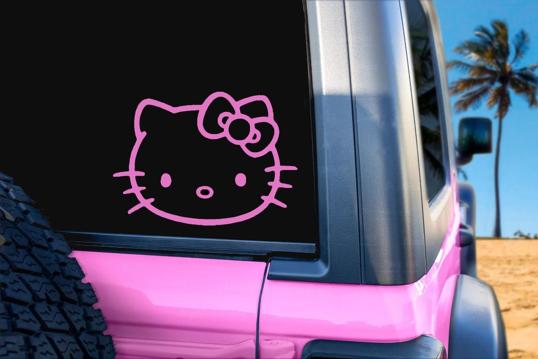 Hello Kitty Face Decal Kitty Vinyl Decal Hello Kitty Sticker High ...