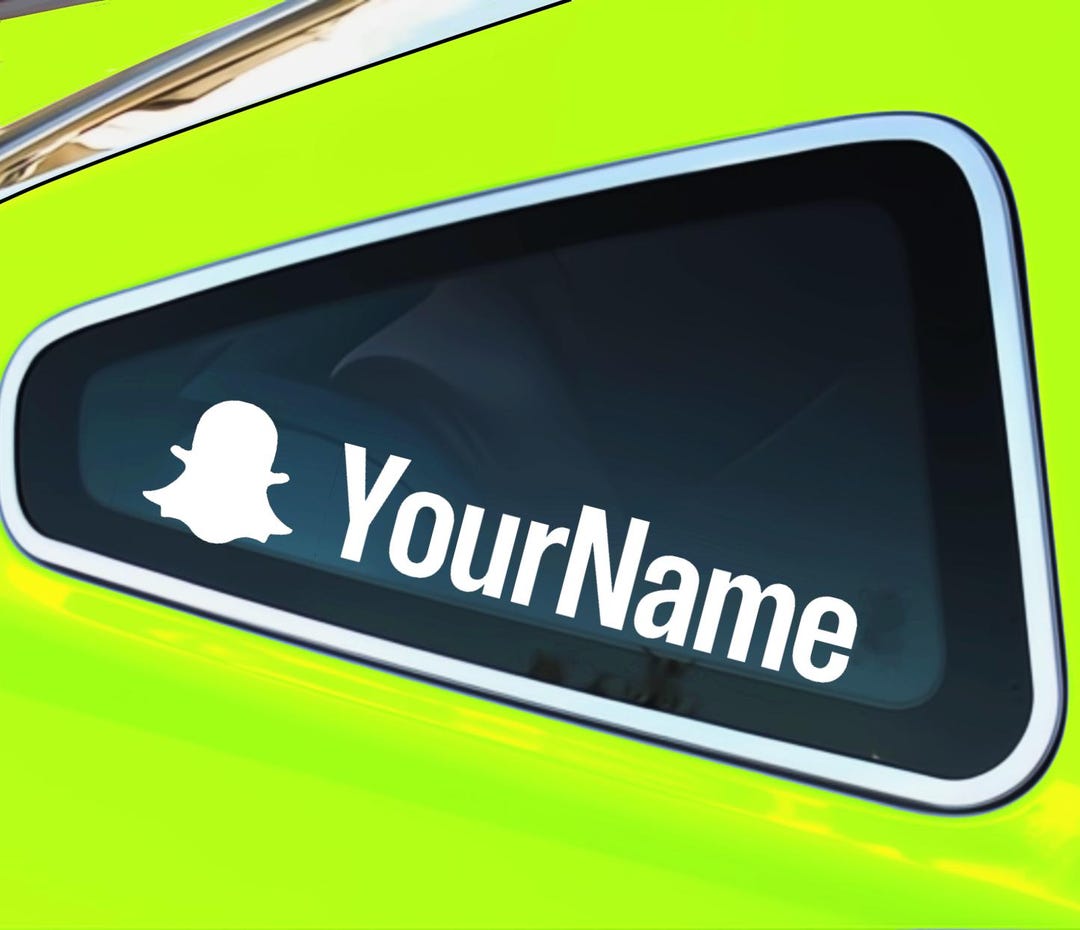 Snapchat Custom Name Vinyl Decal Car Window Personalized Snapchat ...