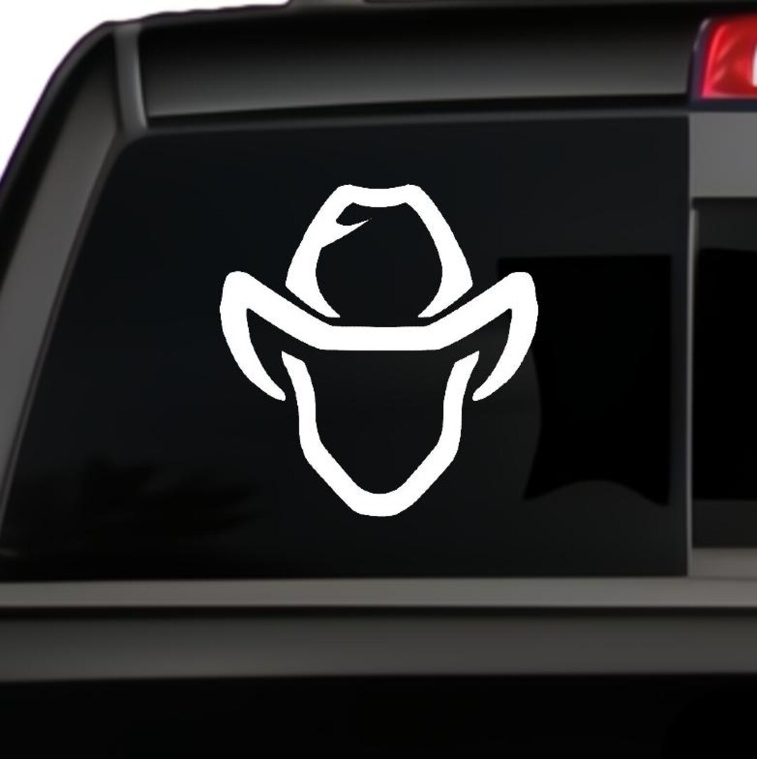 Cowboy Hat Decal Cowboy Decal Western Decal Rancher Decal Decal Truck ...