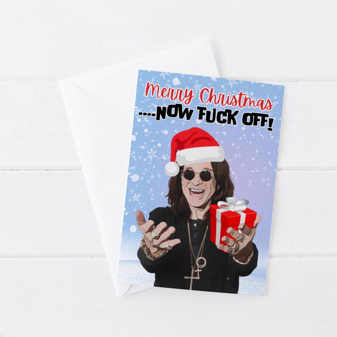 Ozzy Osbourne Christmas Card: Funny Rock Music Xmas Card - Etsy