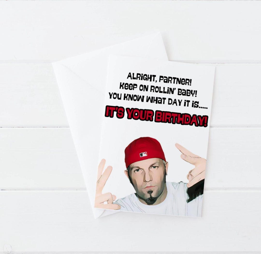 Limp Bizkit Birthday Card: Fred Durst, 90s Nu Metal Rap Rock - Etsy UK